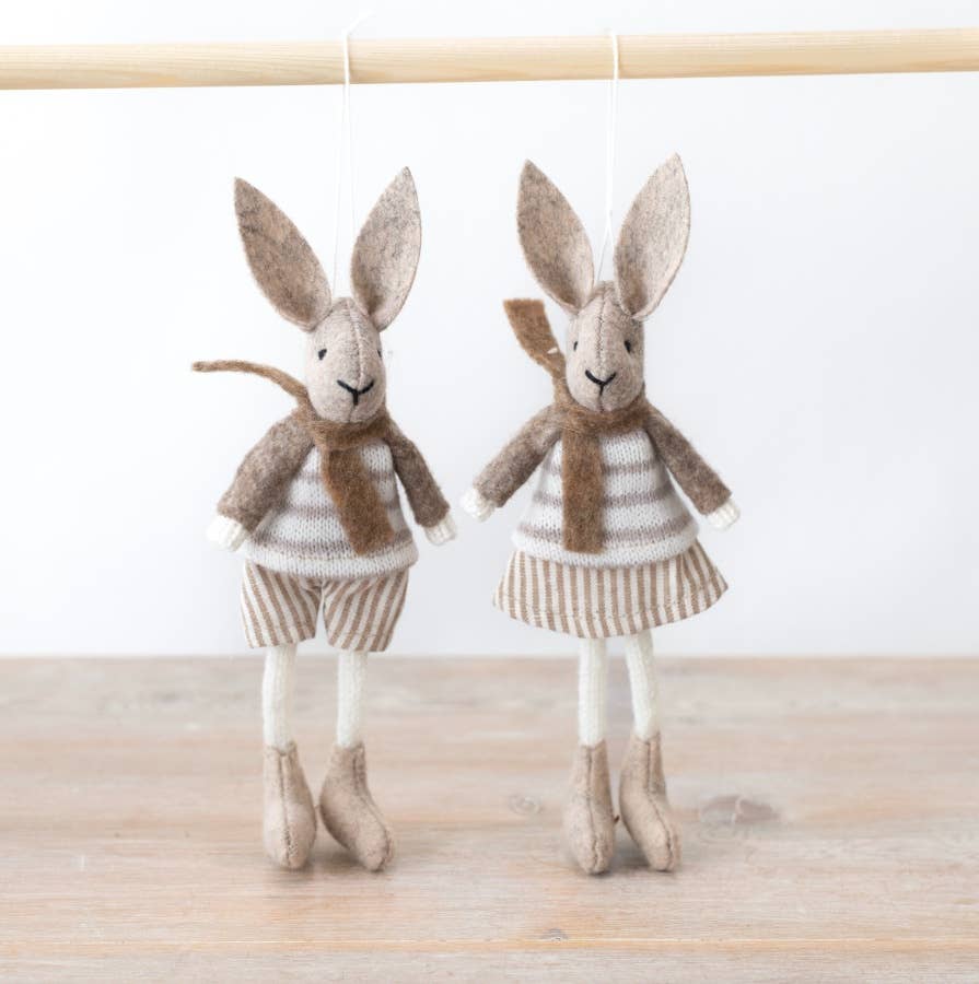 Hanging Rabbits Scarf and Stripe Jumper - Boy or Girl– Distinctly Living