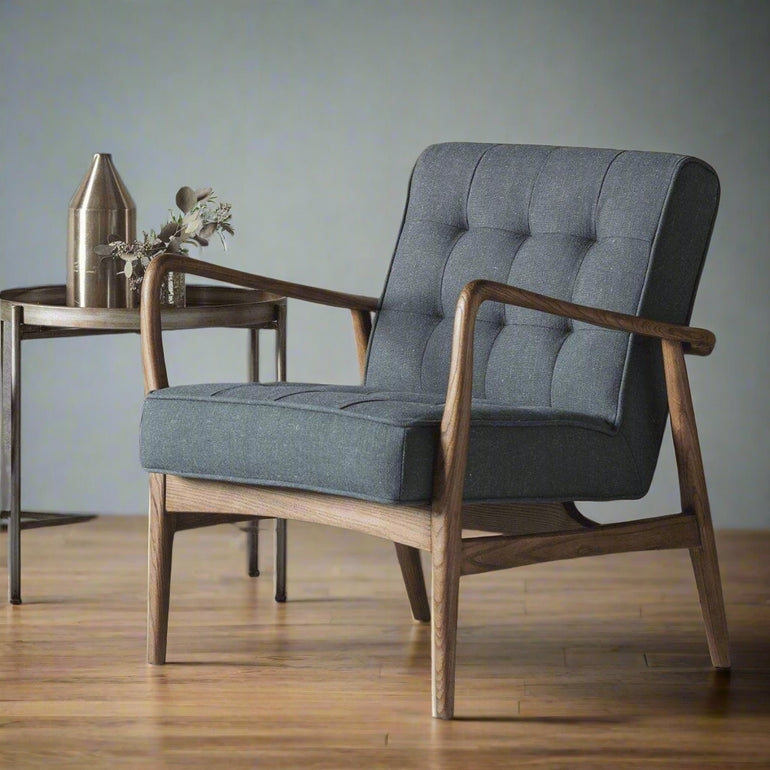 Rex Armchair - Slate Linen or Leather Furniture– Distinctly Living