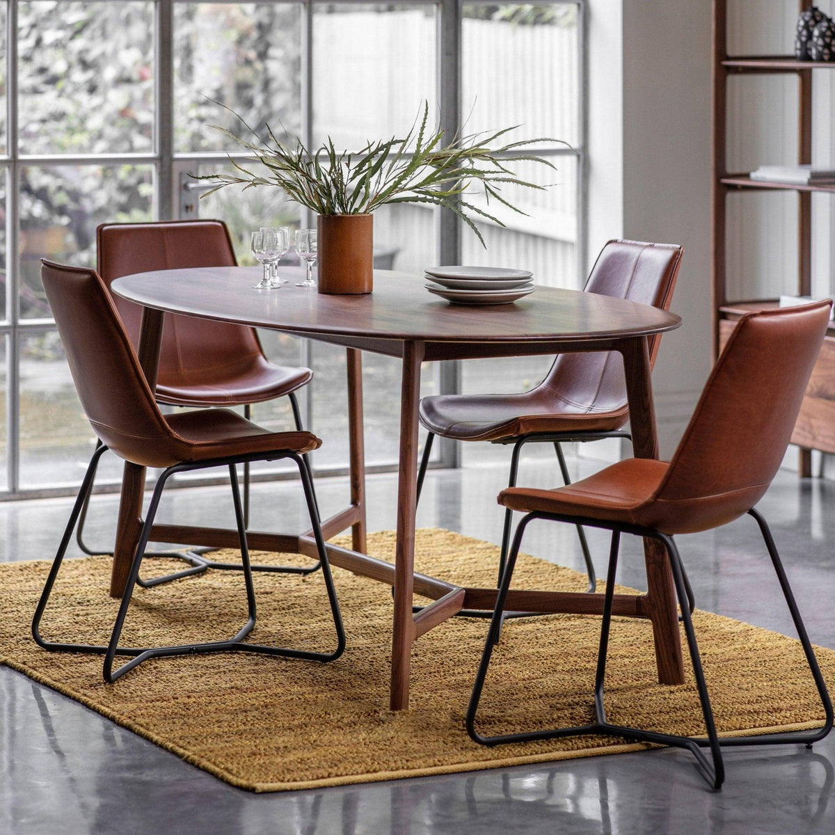 Valencia Oval Dining Table in Walnut Furniture– Distinctly Living